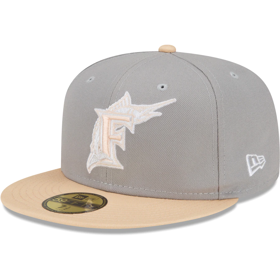 New Era Gray Florida Marlins 1993 Inaugural Season Cooperstown Purple ...