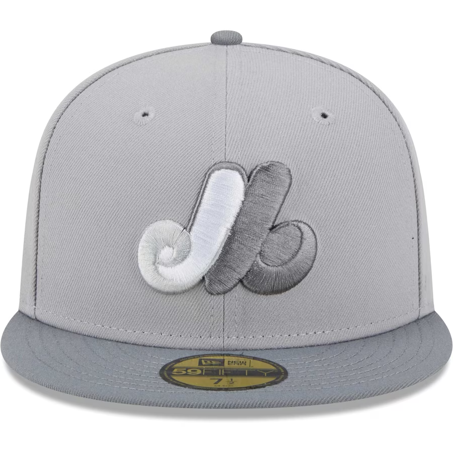 New Era Montreal Expos Gray Green Undervisor 2023 59FIFTY Fitted Hat