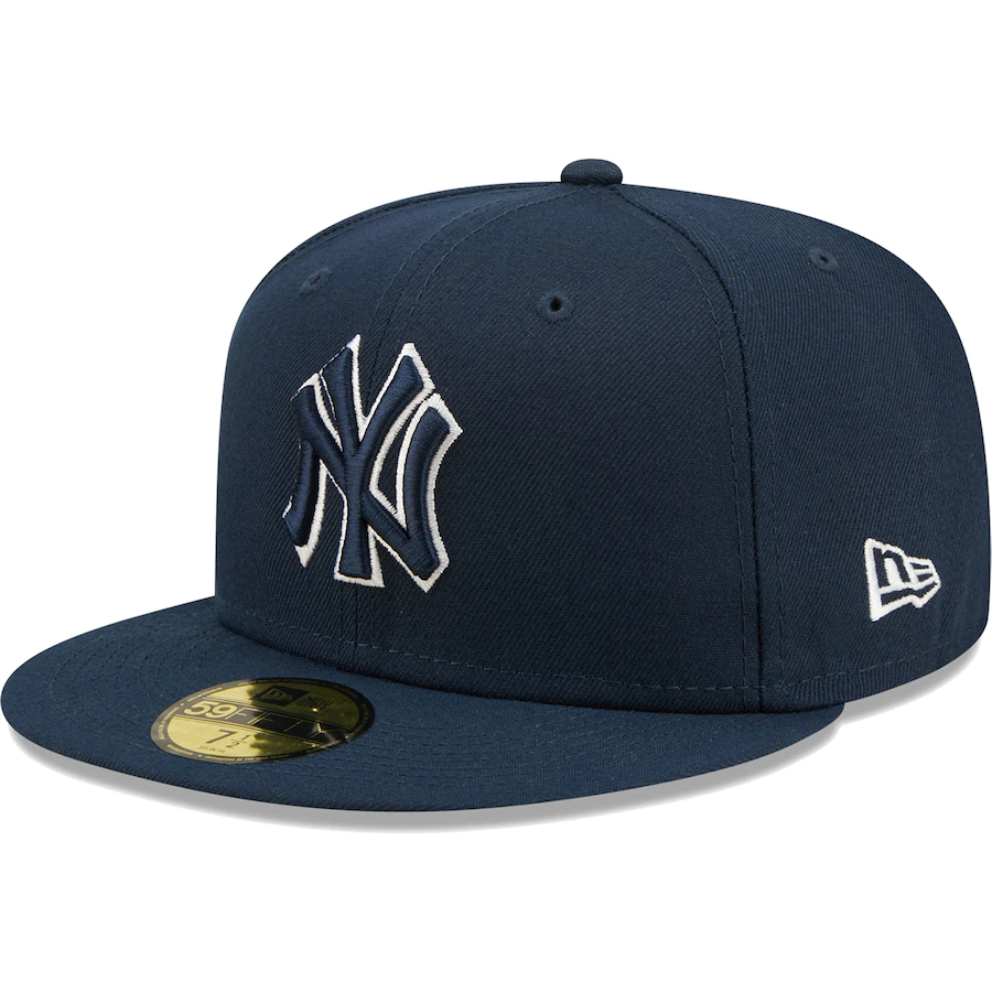 New Era New York Yankees Navy Oceanside Green Undervisor 59FIFTY Fitted Hat