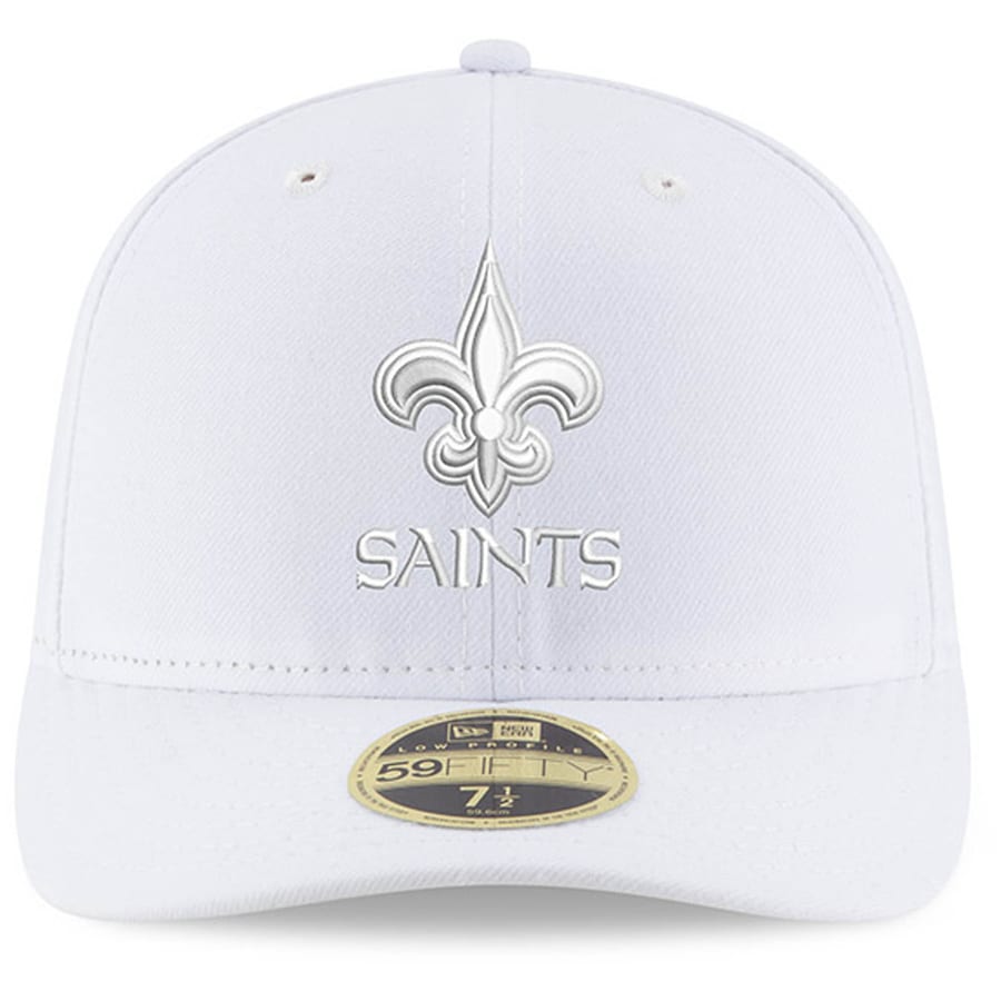 New Era New Orleans Saints White on White Low Profile 59FIFTY Fitted Hat