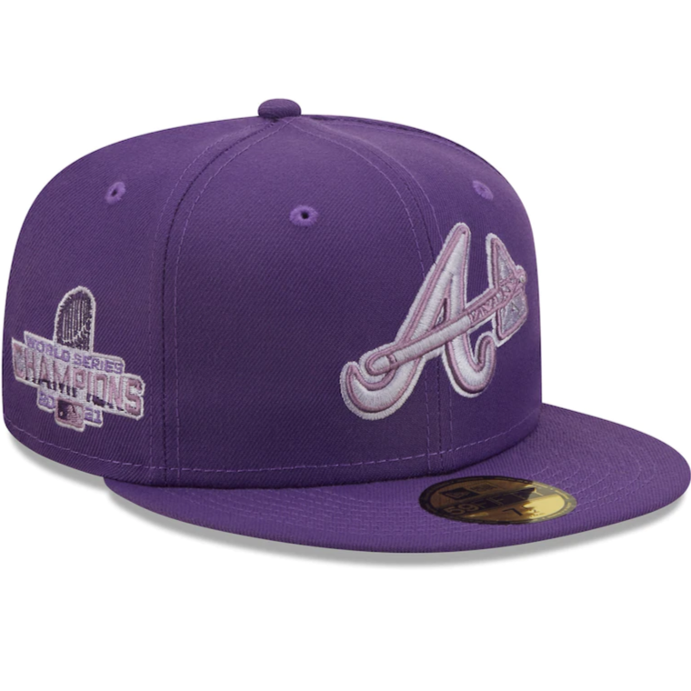 New Era Atlanta Braves Purple 2021 World Series Champions Lavender ...
