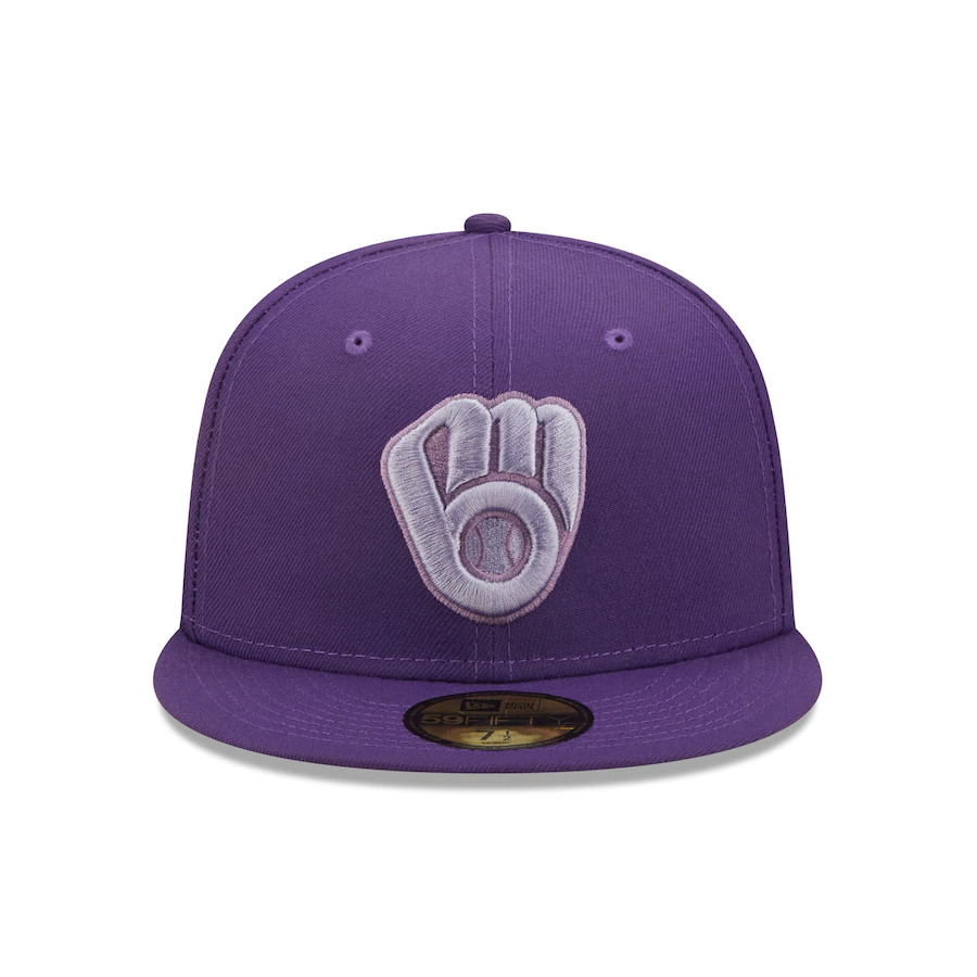 New Era Milwaukee Brewers Purple 50th Anniversary Lavender Undervisor