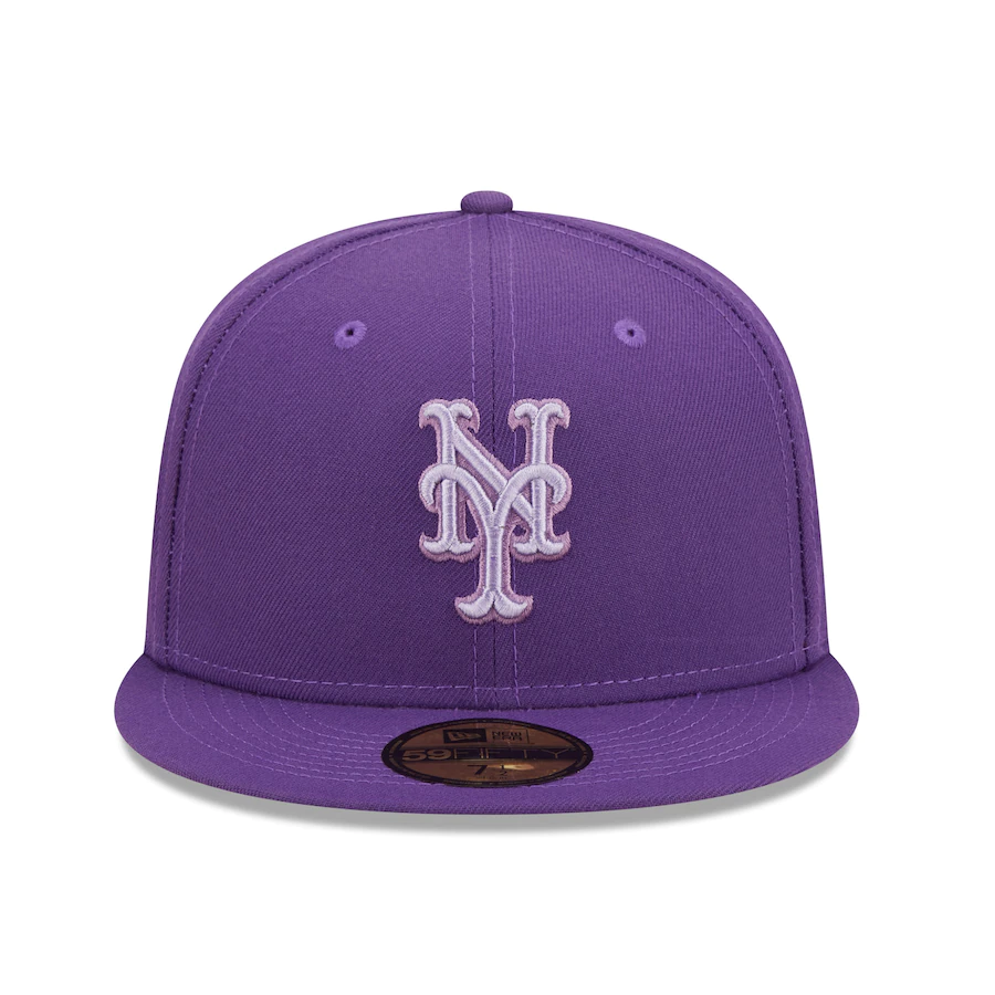 New Era New York Mets Purple Lavender Undervisor 59FIFTY Fitted Hat