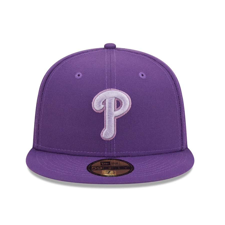 New Era Philadelphia Phillies Purple Lavender Undervisor 59FIFTY Fitted Hat