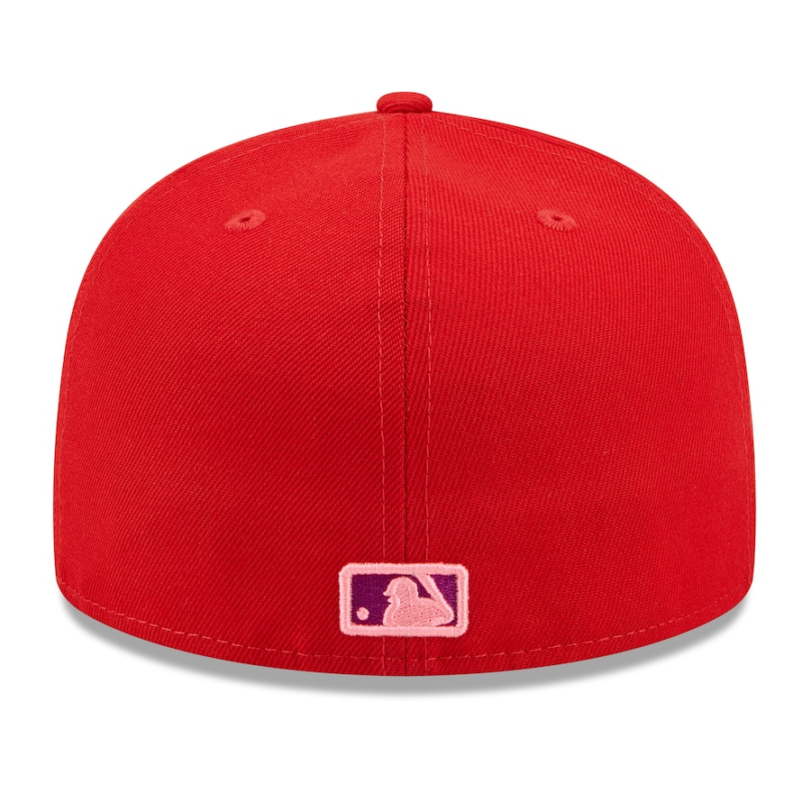 New Era Atlanta Braves Red Purple Undervisor 59FIFTY Fitted Hat