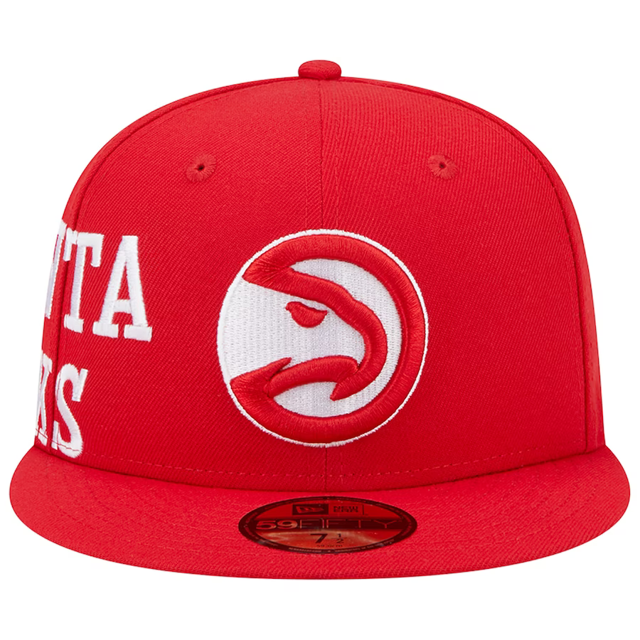 New Era Atlanta Hawks Side Arch Jumbo 59FIFTY Fitted Hat