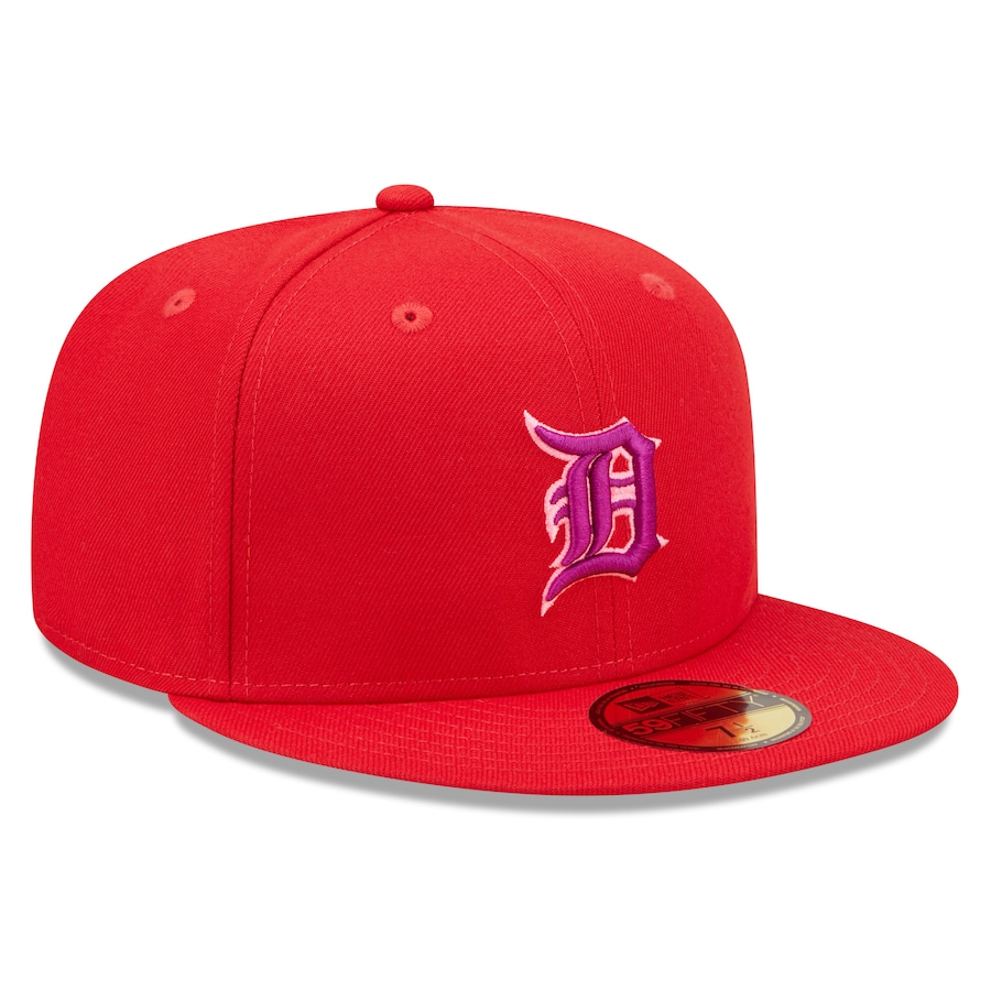 New Era Detroit Tigers Red Purple Undervisor 59FIFTY Fitted Hat