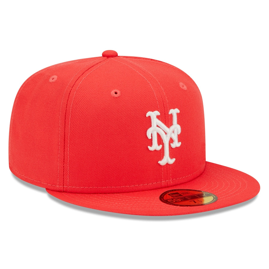 New Era New York Mets Lava Highlighter Logo 59FIFTY Fitted Hat