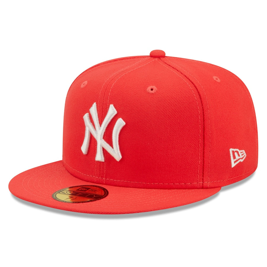 New Era New York Yankees Lava Highlighter Logo 59FIFTY Fitted Hat