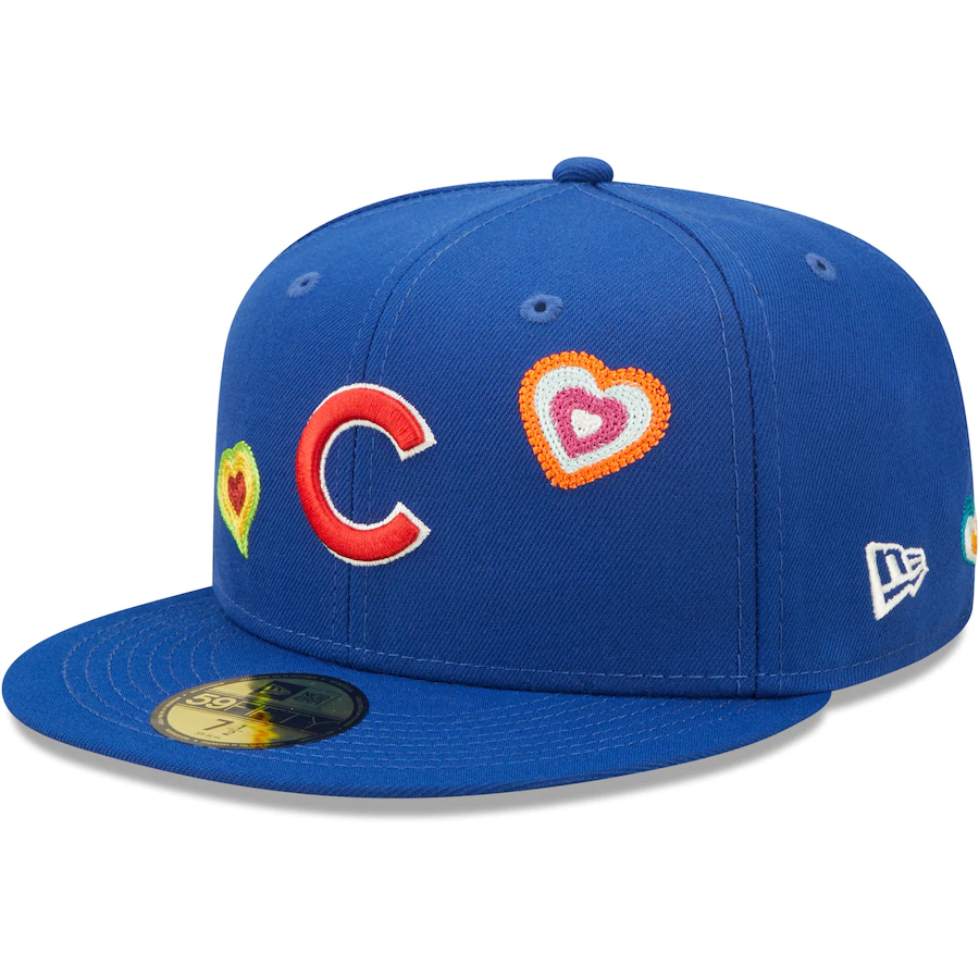 New Era Chicago Cubs Blue Chain Stitch Heart 59FIFTY Fitted Hat