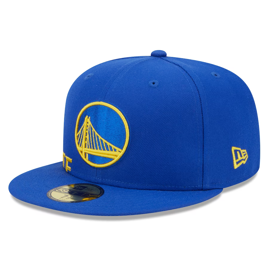 New Era Golden State Warriors Side Arch Jumbo 59FIFTY Fitted Hat
