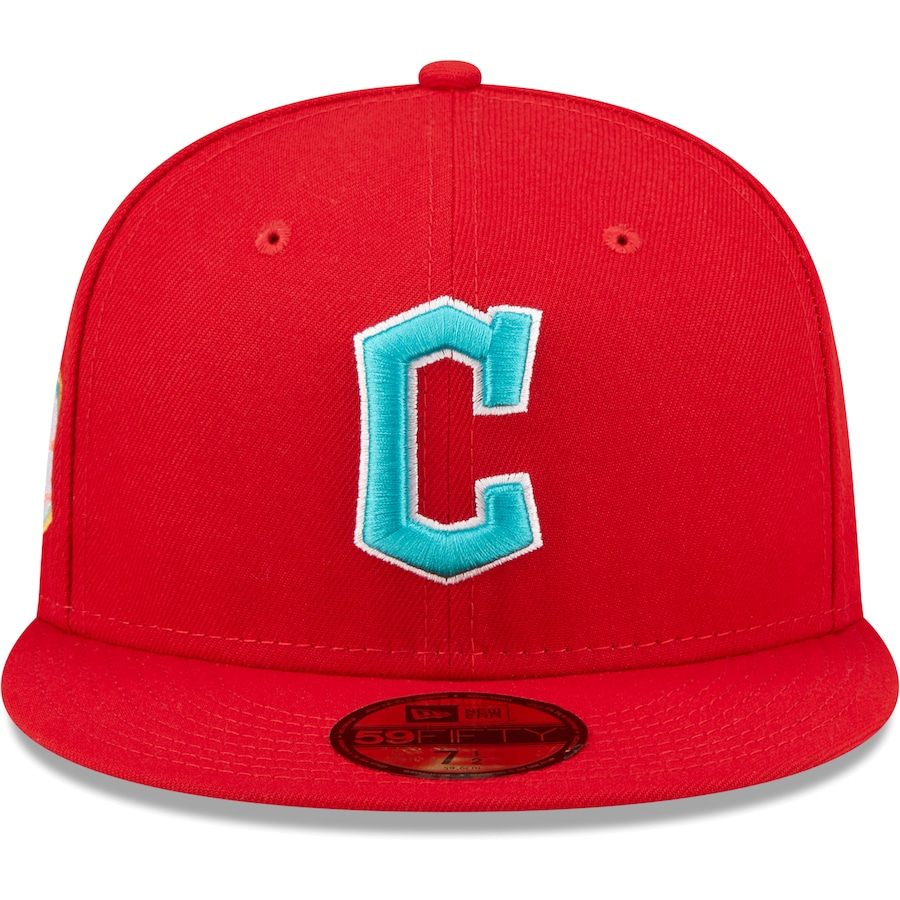New Era Cleveland Guardians Team Logo Scarlet/Teal Undervisor 2022 59F