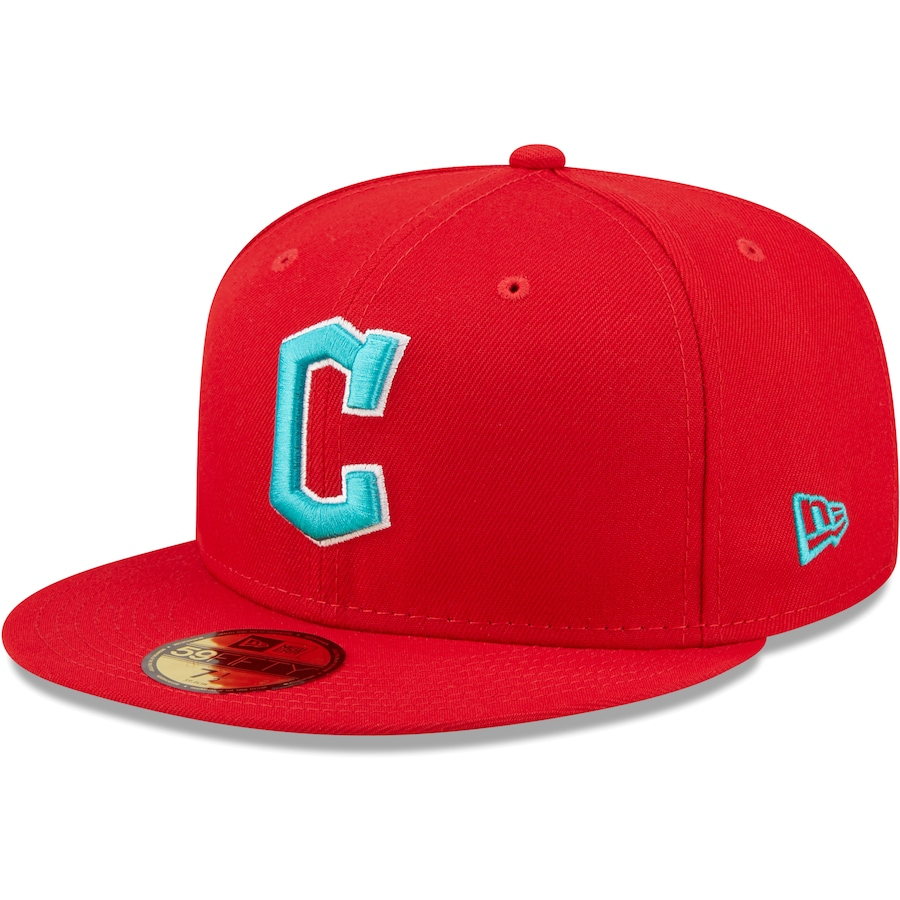 New Era Cleveland Guardians Team Logo Scarlet/Teal Undervisor 2022 59F