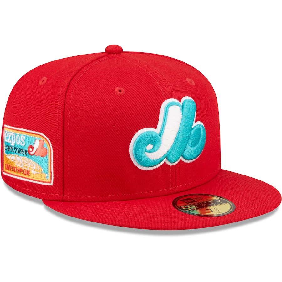 New Era Montreal Expos Olympic Stadium Stade Olympique Scarlet/Teal ...