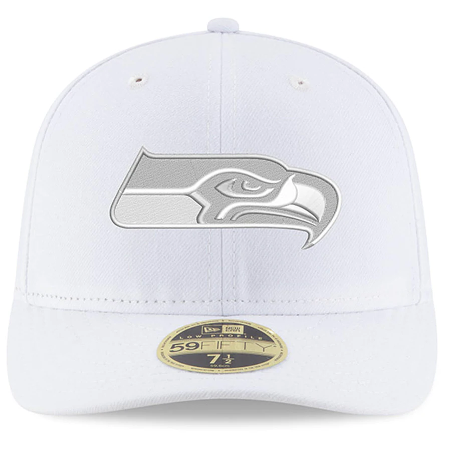 New Era Seattle Seahawks White on White Low Profile 59FIFTY Fitted Hat