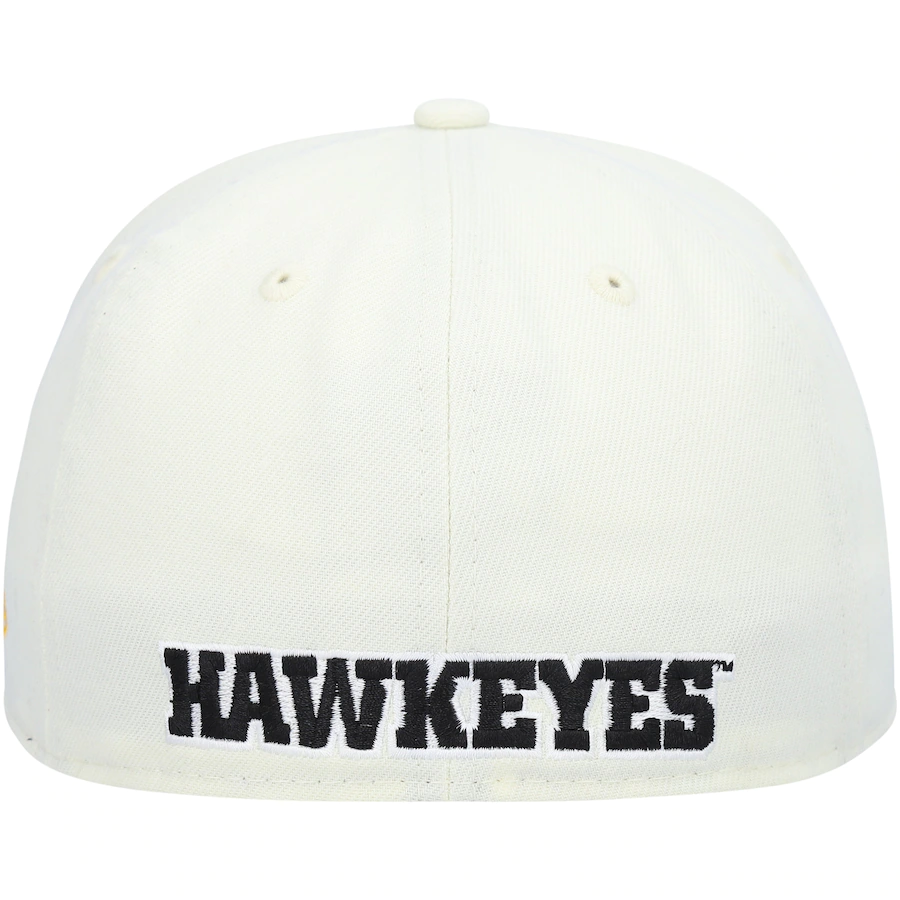 New Era Iowa Hawkeyes Cream Chrome Color Dim 2022 59FIFTY Fitted Hat