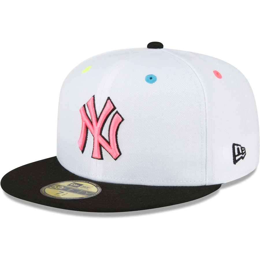 new era new york yankees white neon eye 59fifty fitted hat $ 41 . 99 ...