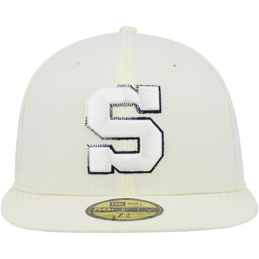New Era Penn State Nittany Lions Cream Chrome Color Dim 2022 59FIFTY ...