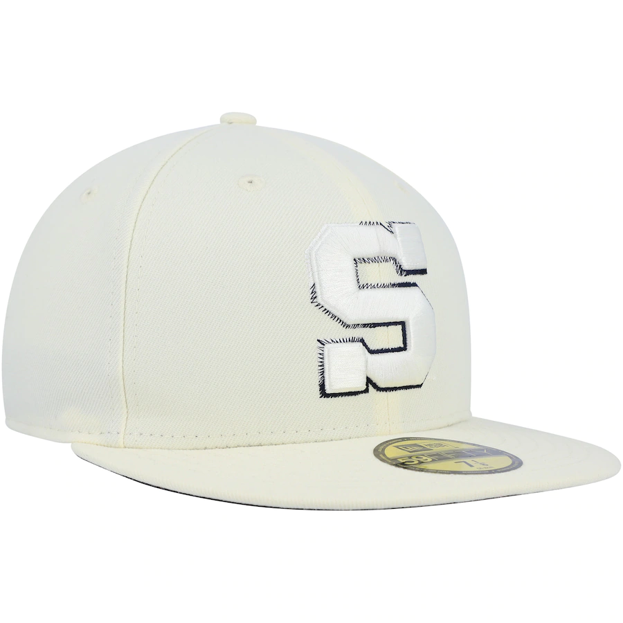 New Era Penn State Nittany Lions Cream Chrome Color Dim 2022 59FIFTY ...