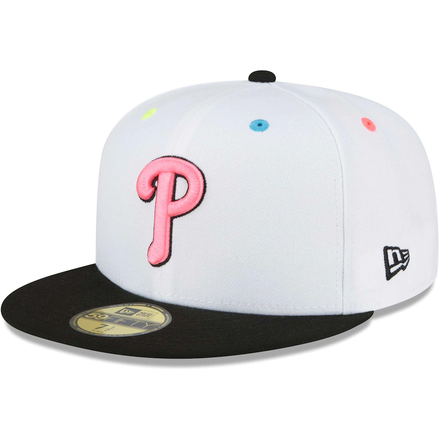 New Era Philadelphia Phillies White Neon Eye 59FIFTY Fitted Hat