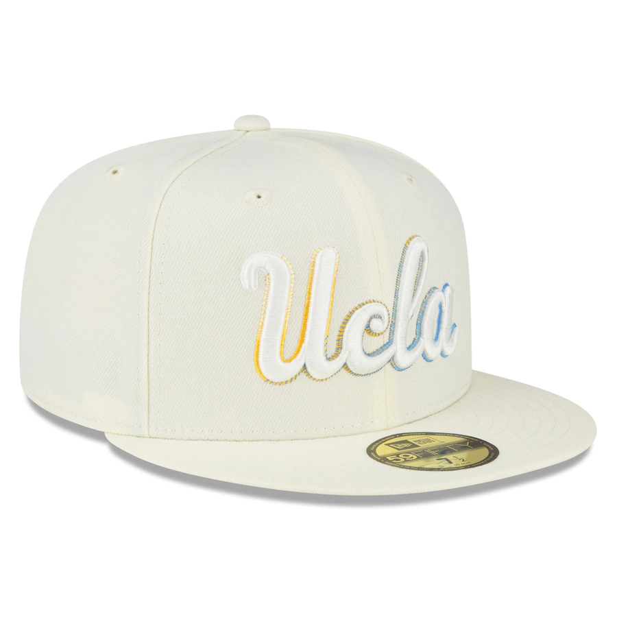 New Era UCLA Bruins Cream Chrome Color Dim 2022 59FIFTY Fitted Hat