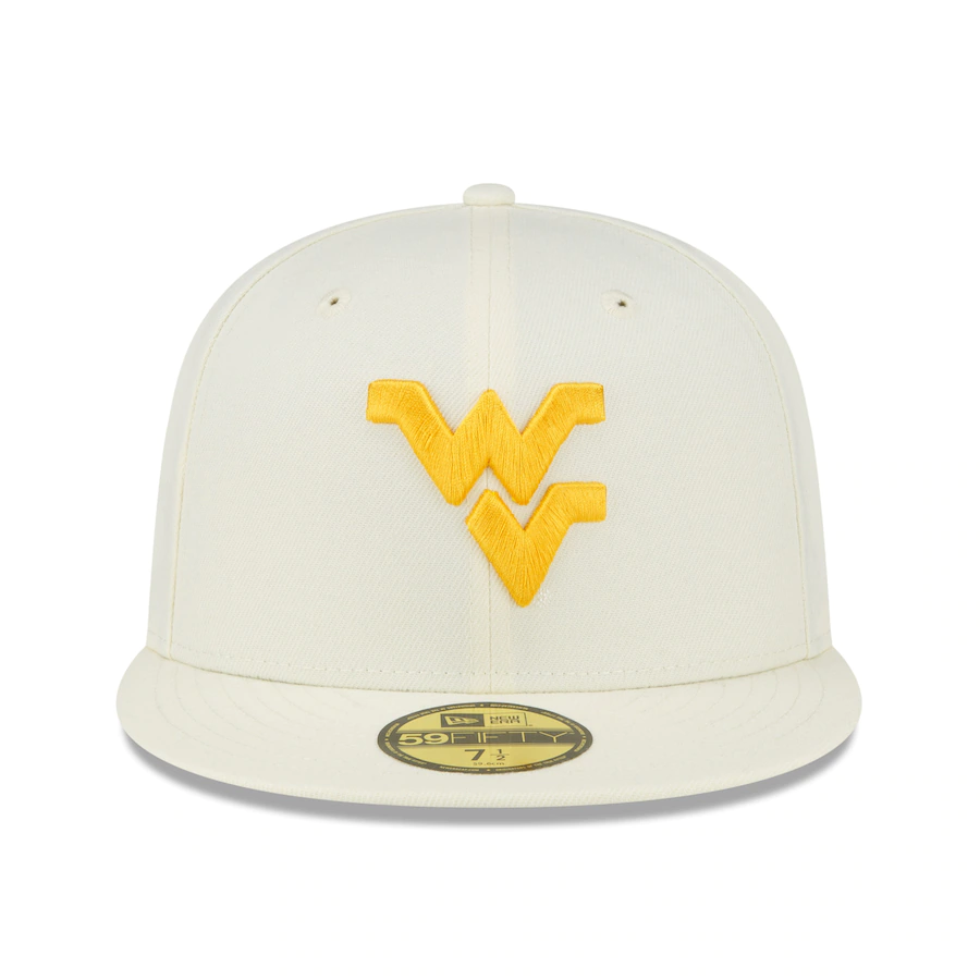 New Era West Virginia Mountaineers Cream Chrome Color Dim 2022 59FIFTY ...