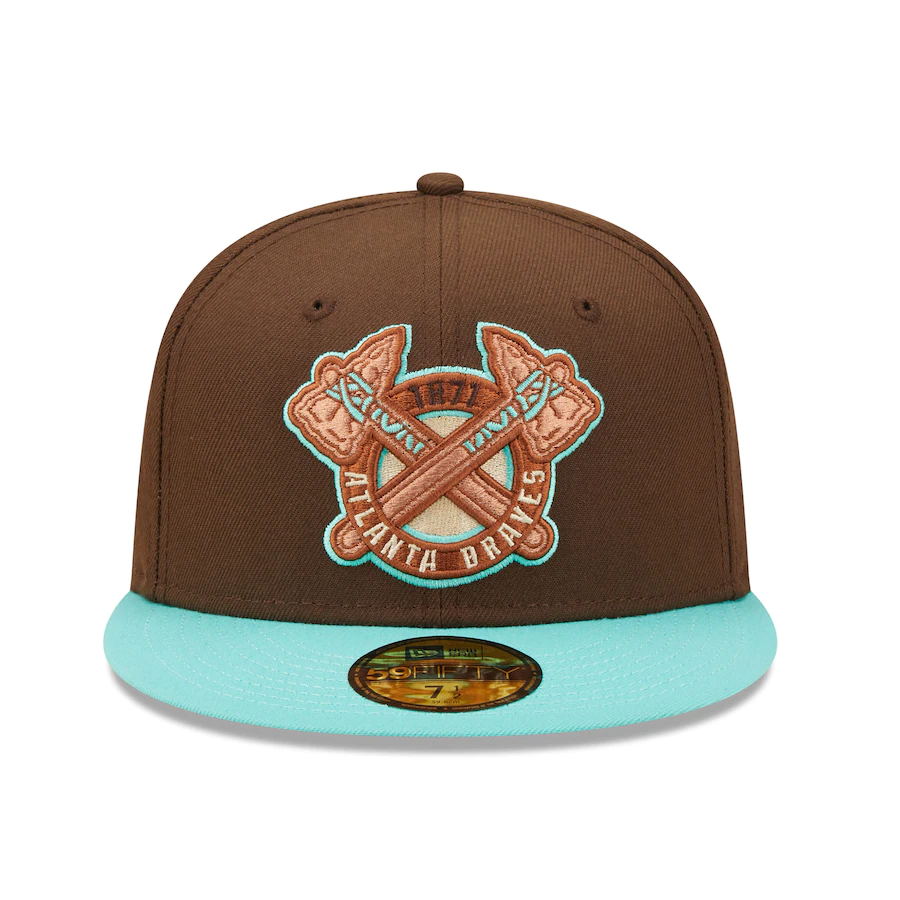 New Era Atlanta Braves Walnut Mint 2022 59FIFTY Fitted Hat