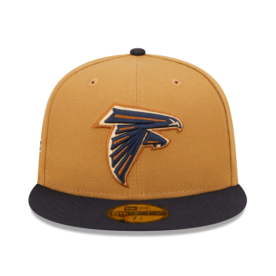 New Era Atlanta Falcons Tan/Navy 50th Season Wheat 59FIFTY Fitted Hat