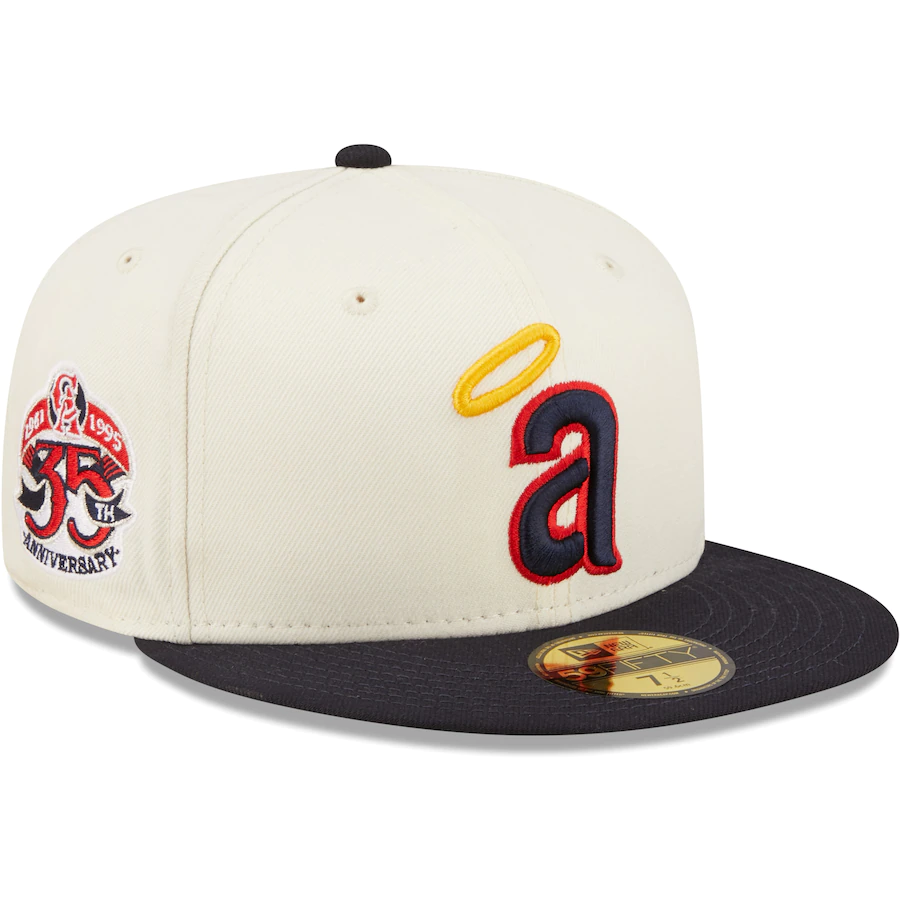 New Era Los Angeles Angels White/Navy Cooperstown Collection 35th Anni