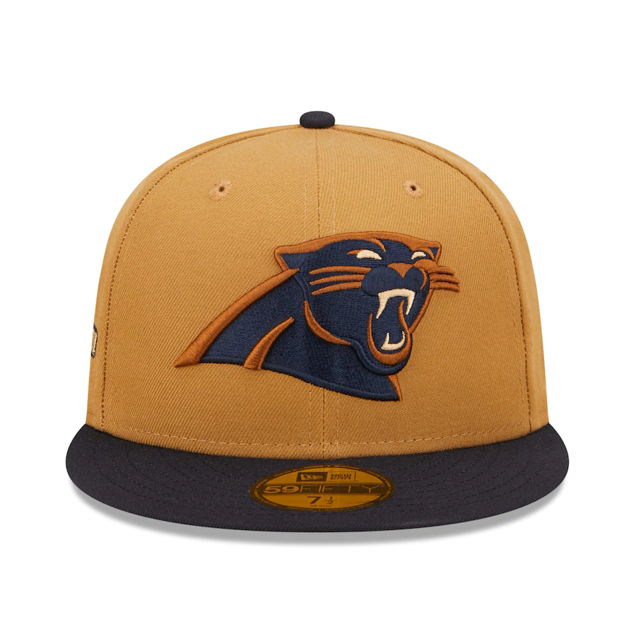 New Era Carolina Panthers Tan/Navy 10th Season Wheat 59FIFTY Fitted Hat