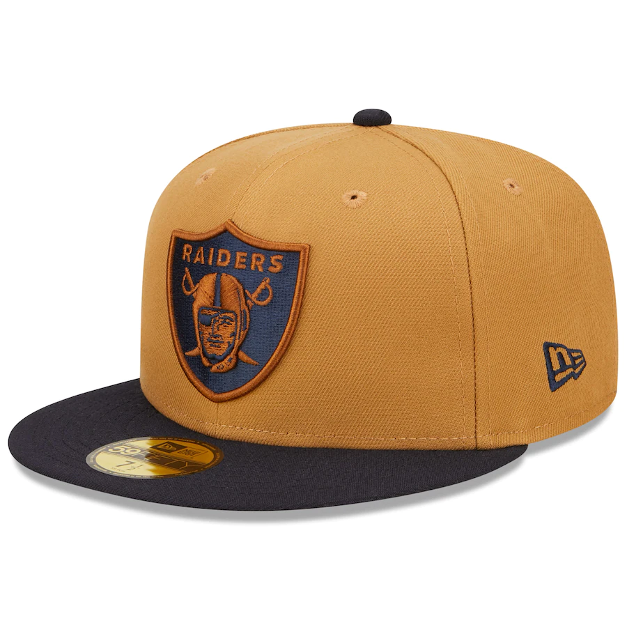 New Era Las Vegas Raiders Tan/Navy Inaugural Season Wheat 59FIFTY Fitt