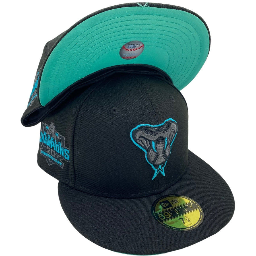 New Era Arizona Diamondbacks Black Metallic Side Patch 59FIFTY Fitted Hat