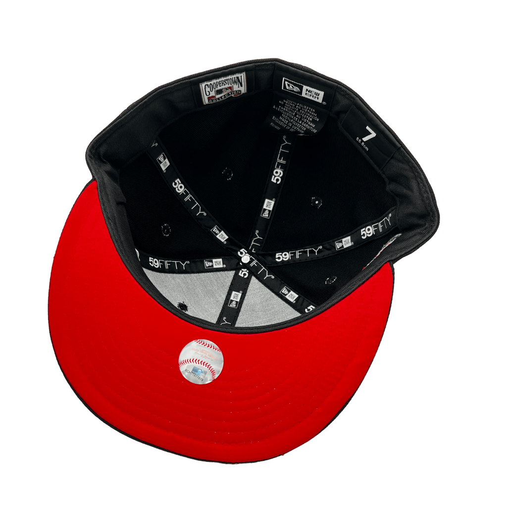 New Era Los Angeles Angels Black Metallic Side Patch 59FIFTY Fitted Hat