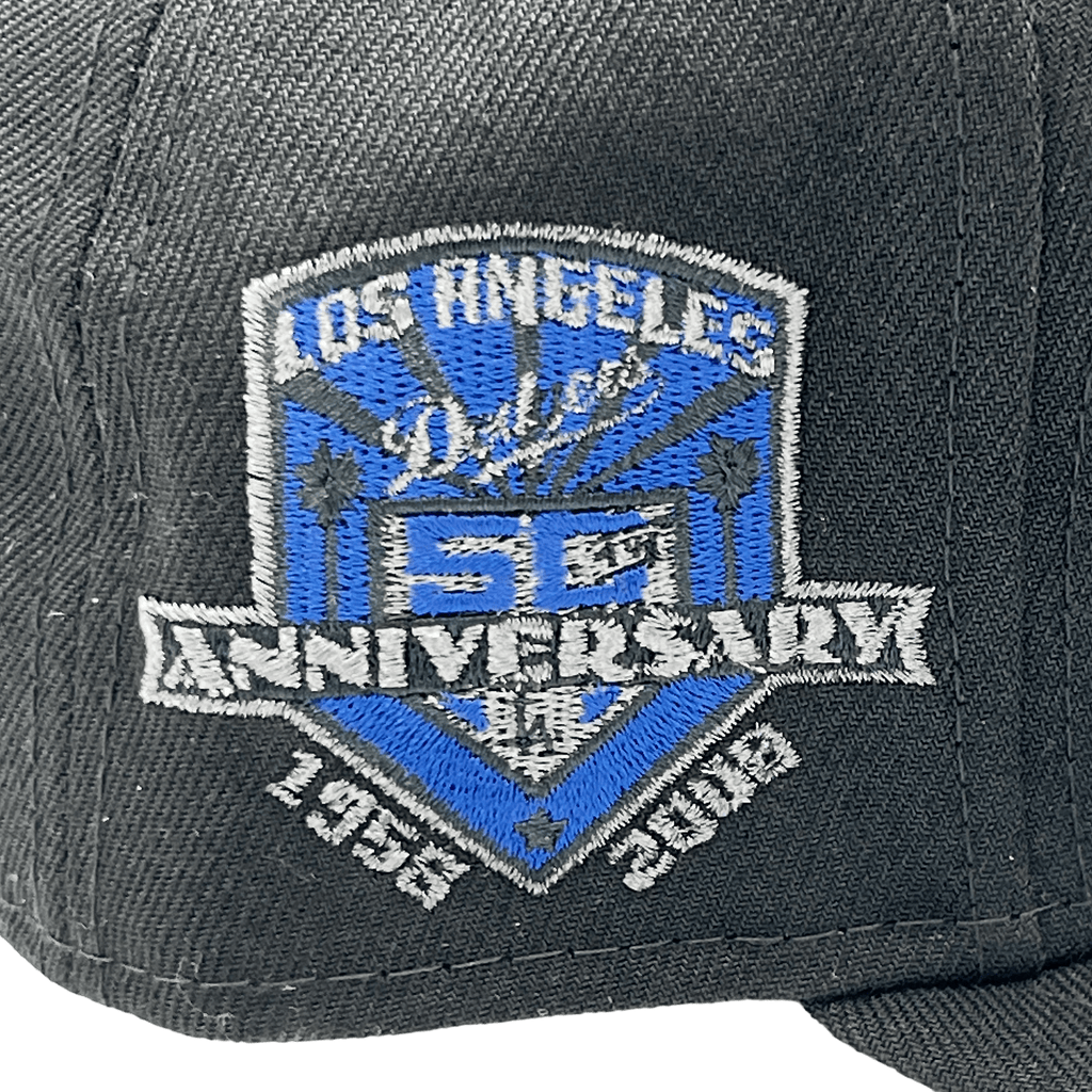 New Era Los Angeles Dodgers Black Metallic Side Patch 59FIFTY Fitted Hat