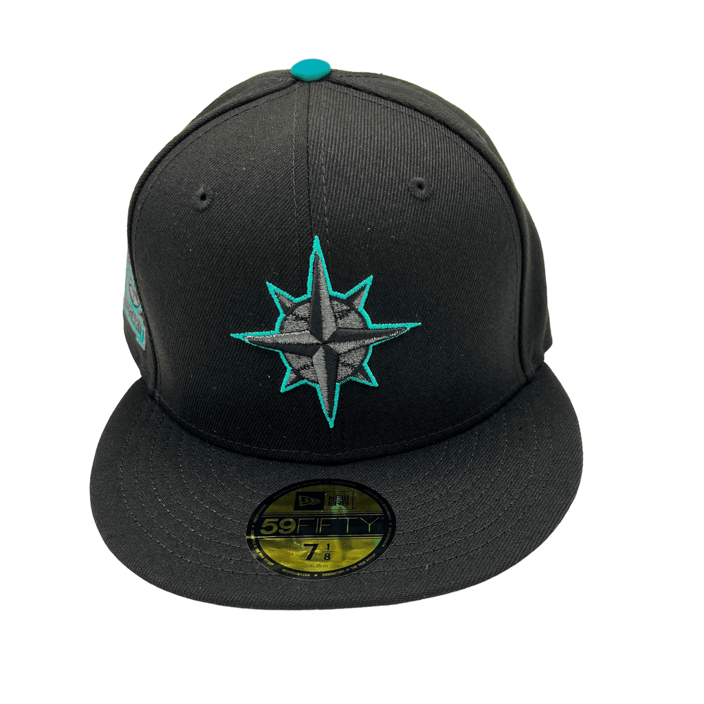 New Era Seattle Mariners Black Metallic Side Patch 59FIFTY Fitted Hat