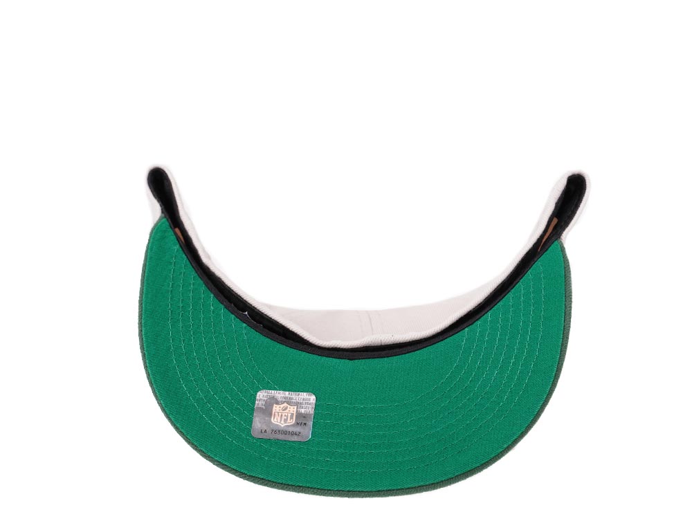 New Era Green Bay Packers Cream Throwback Edition 59Fifty Fitted Cap