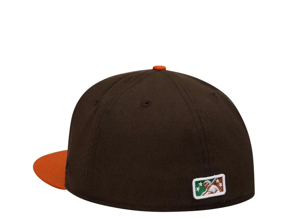 New Era Kinston Indians Chocolate Two Tone Throwback 59FIFTY Fitted Ha