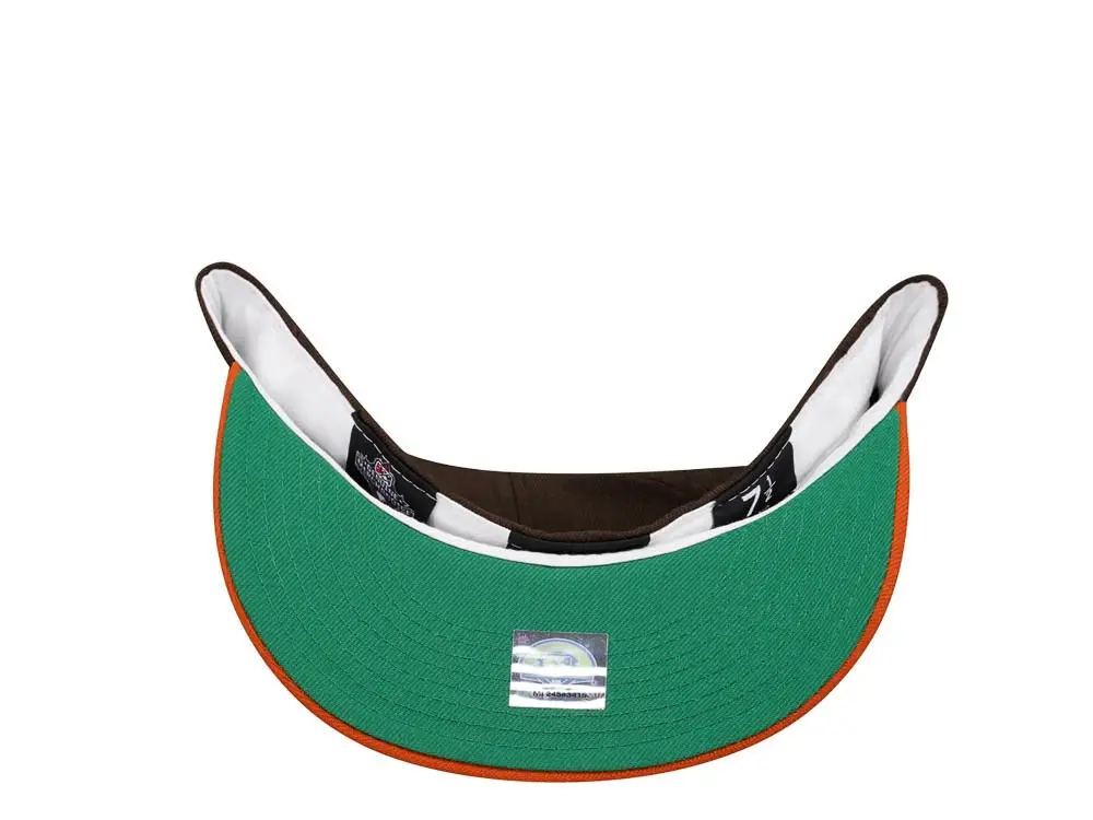 New Era Kinston Indians Chocolate Two Tone Throwback 59FIFTY Fitted Ha