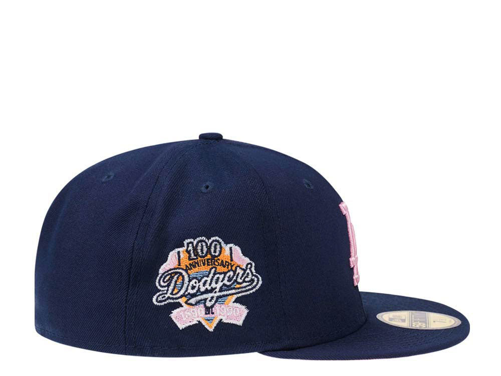 New Era Los Angeles Dodgers 100th Anniversary Blue Dust Rose 59FIFTY ...
