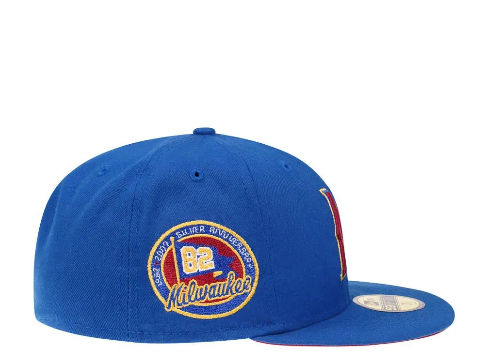 New Era Milwaukee Brewers Blue/Red Silver 1982 Anniversary Golden Goal ...