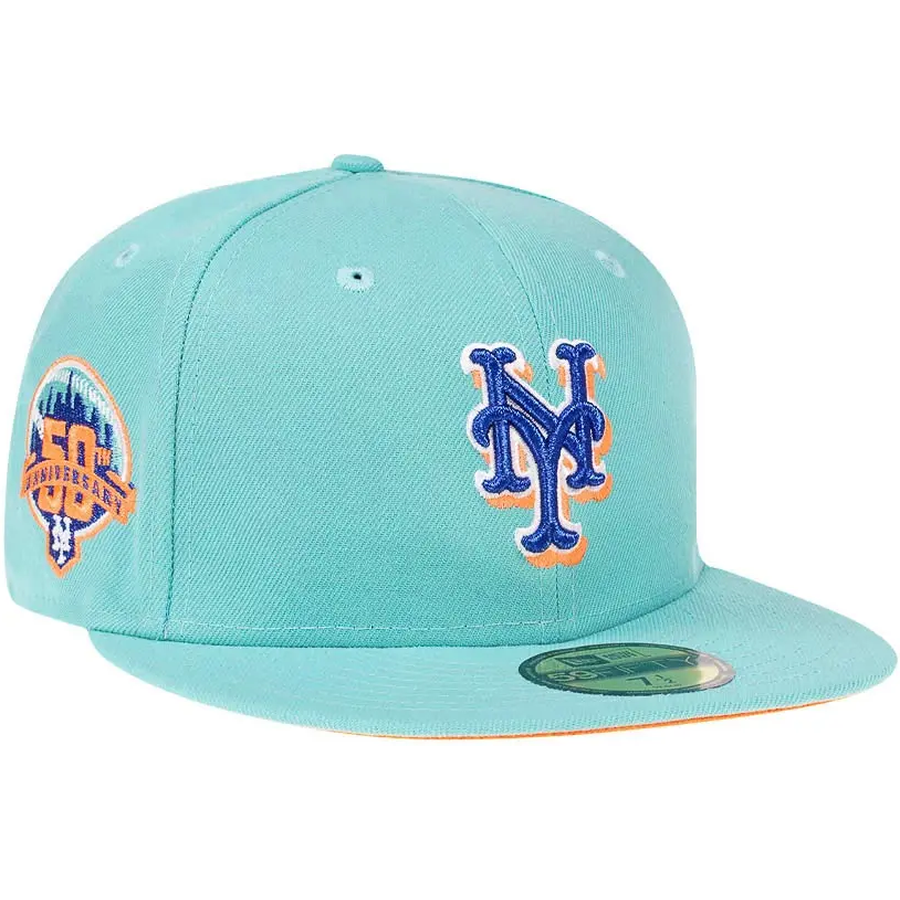New Era New York Mets 50th Anniversary Flashy Orange Metallic 59FIFTY