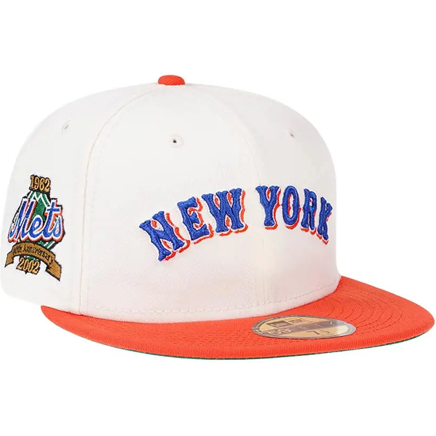New Era New York Mets 40th Anniversary Cream Throwback 59FIFTY Fitted