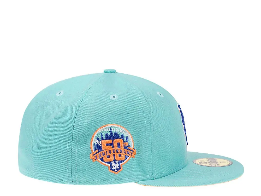 New Era New York Mets 50th Anniversary Flashy Orange Metallic 59FIFTY