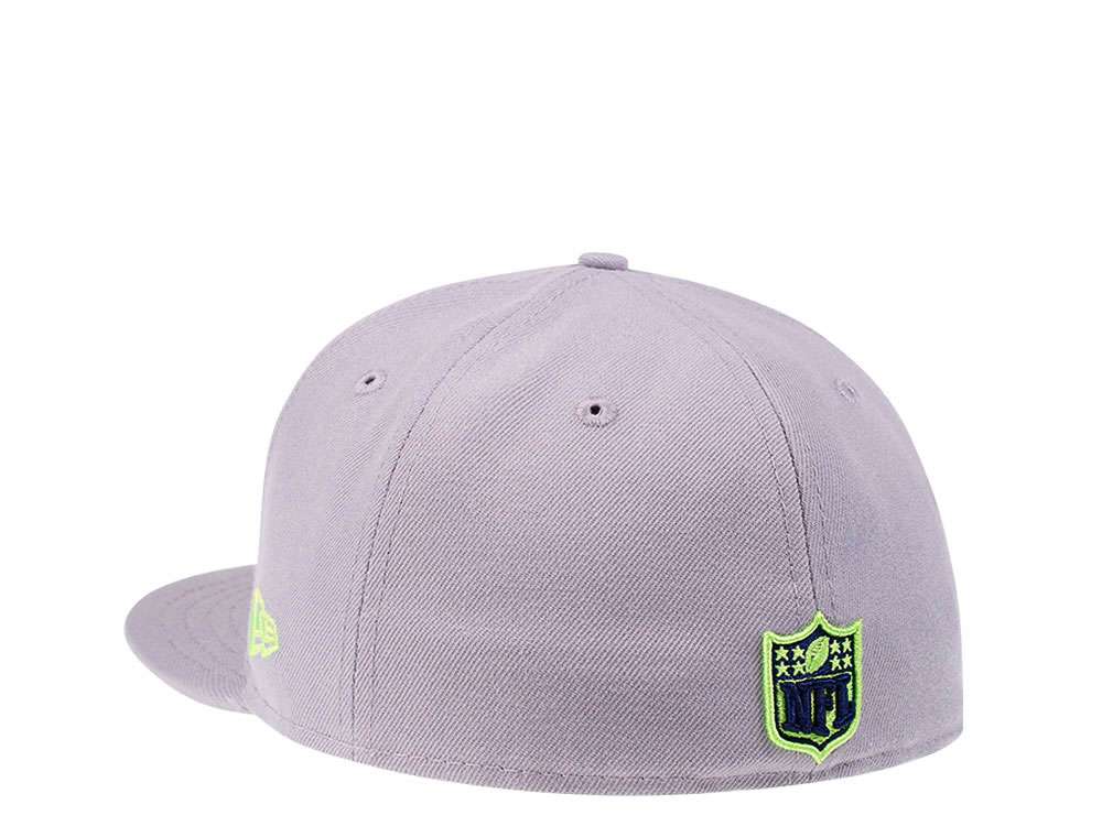 New Era Seattle Seahawks Light Grey / Lime Green 59FIFTY Fitted Hat
