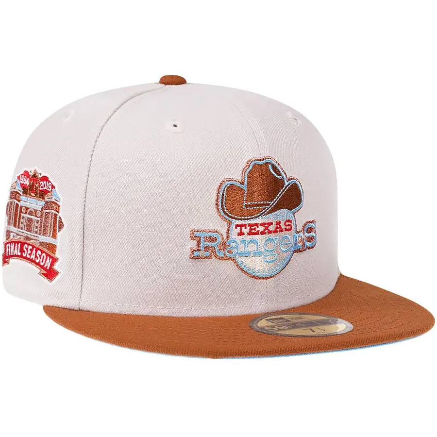 New Era Texas Rangers Final Season 2019 Stone Copper 59FIFTY Fitted Ha