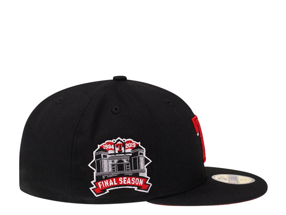 New Era Texas Rangers Final Season Black Red Edition 59Fifty Fitted Ca