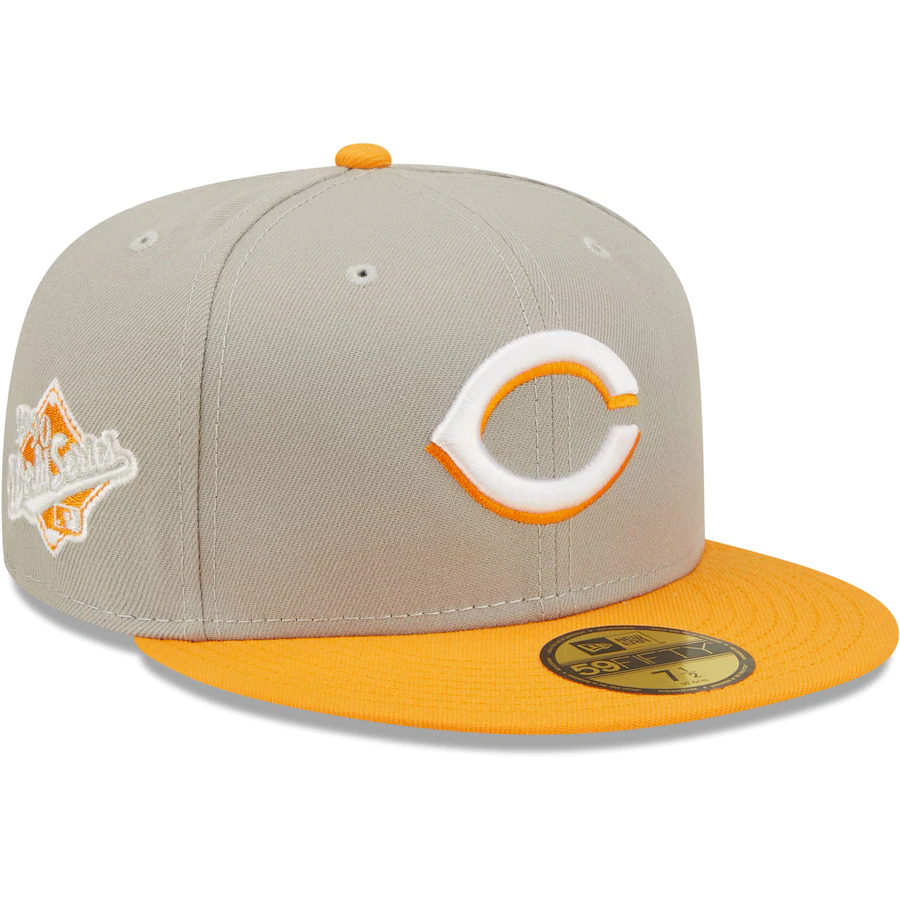 New Era Cincinnati Reds Gray/Orange 1990 World Series Cooperstown ...