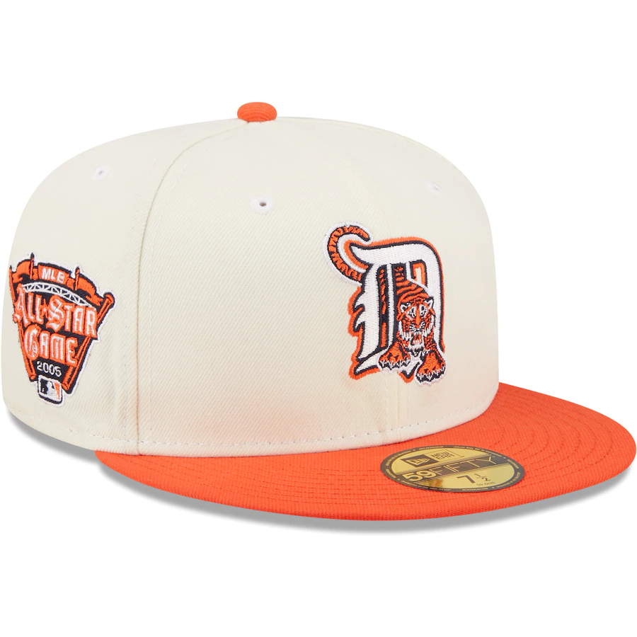 New Era Detroit Tigers White/Orange Cooperstown Collection 2005 MLB Al