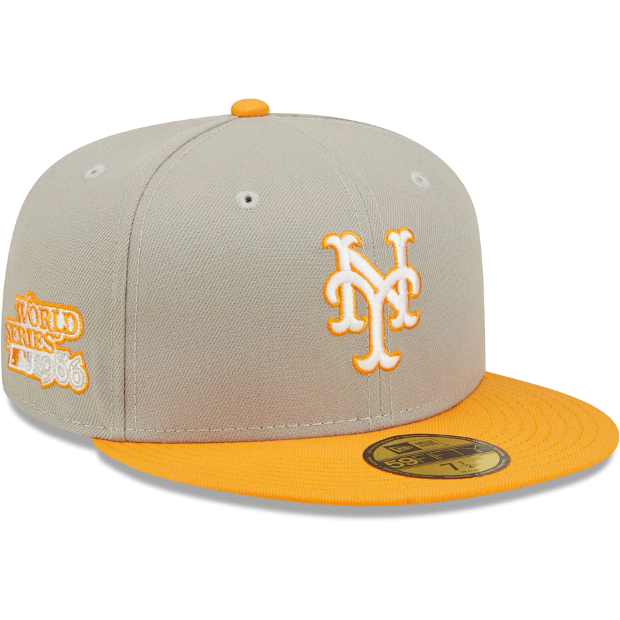 New Era New York Mets Gray/Orange 1986 World Series Cooperstown Collec