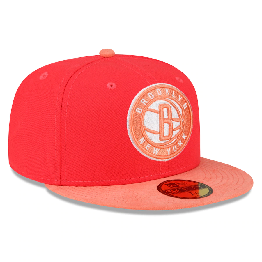 New Era Brooklyn Nets Red/Peach Tonal 2022 59FIFTY Fitted Hat